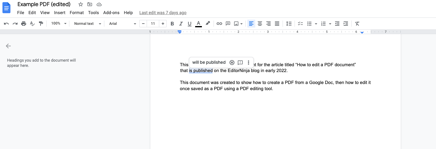 Google Docs now showing grammar suggestions - EditorNinja