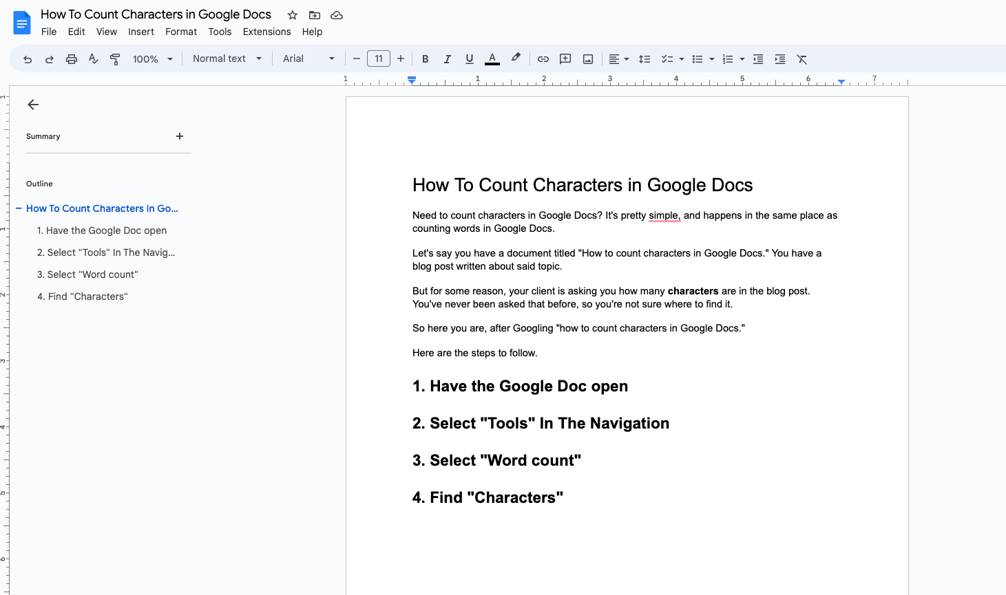 How To Count Characters In Google Docs EditorNinja